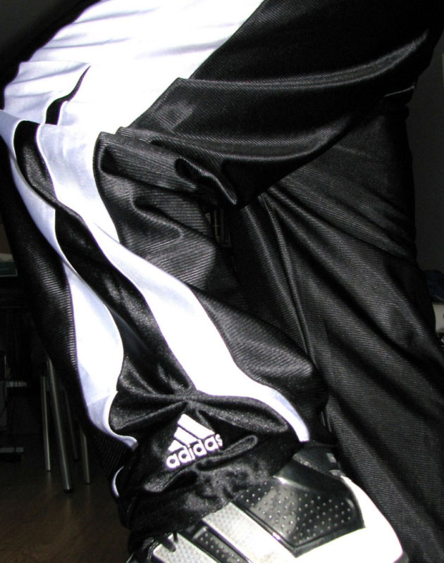 Adidas black pants shiny image | Shiny Sports