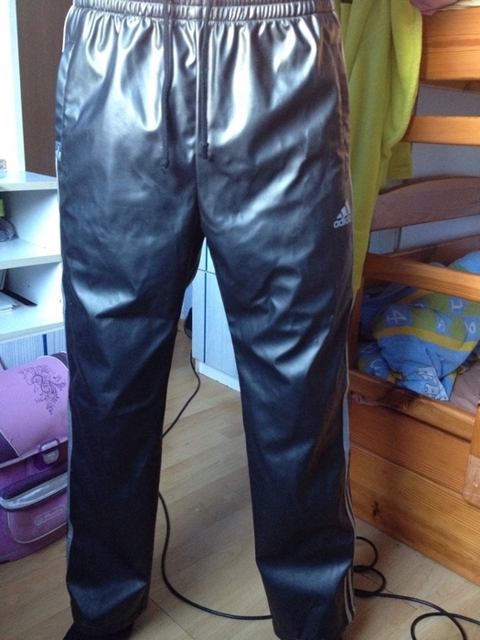 Girl in shiny Adidas pantsg | Shiny Sports