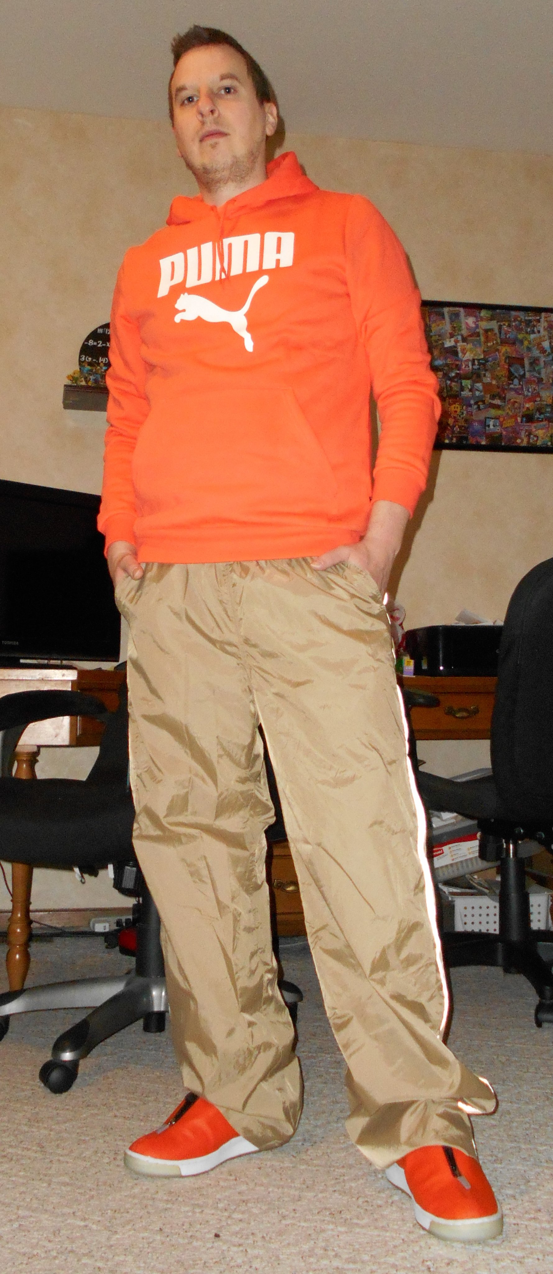 Puma Hoodie w/ Nylon Pants 1 | Shiny Sports