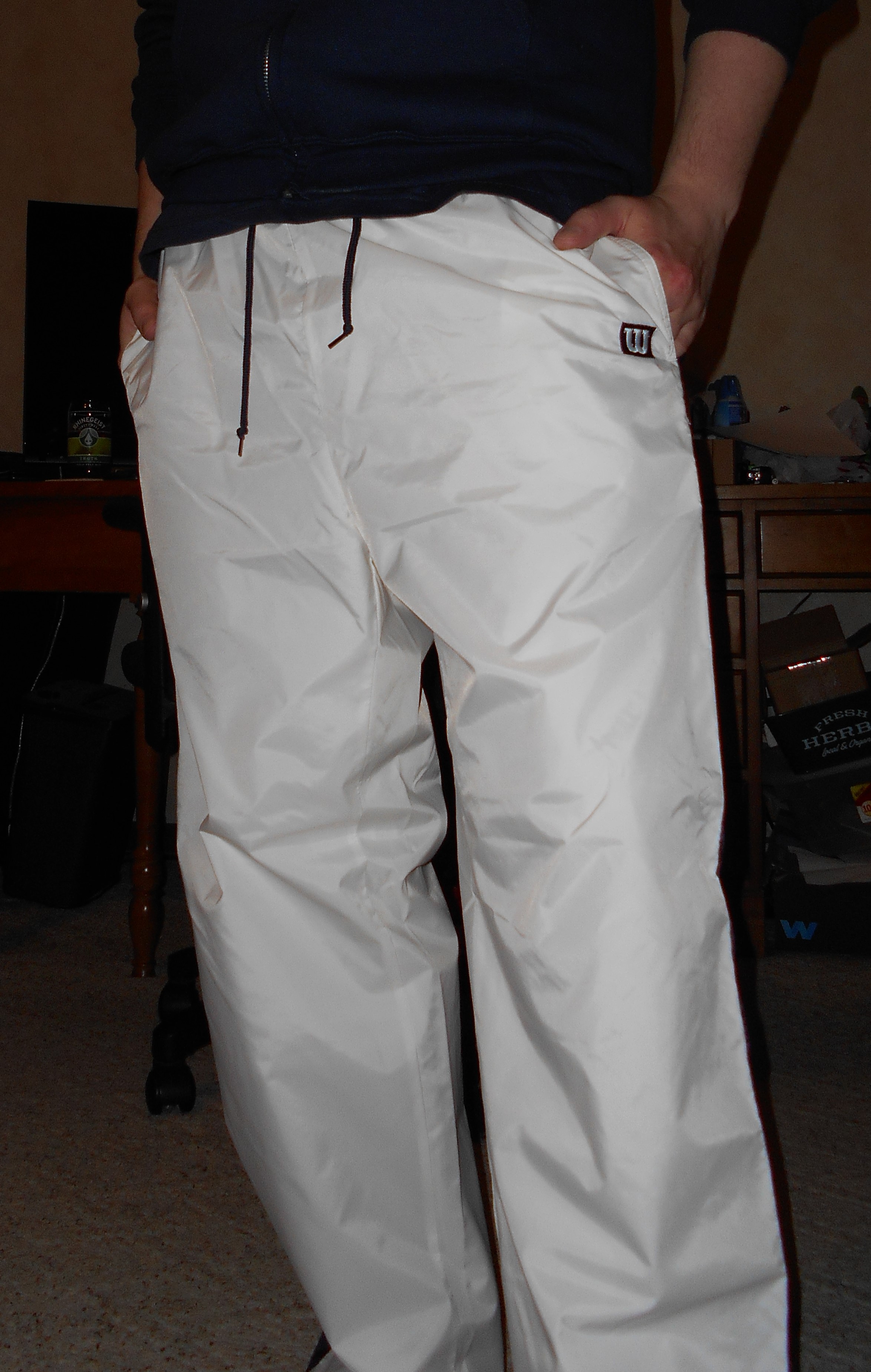 Wilson White Nylon Pants 1 | Shiny Sports